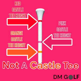 Not A Castle Tee Premium 70mm Bamboo Golf Tee With Orange, Pink & Red ...