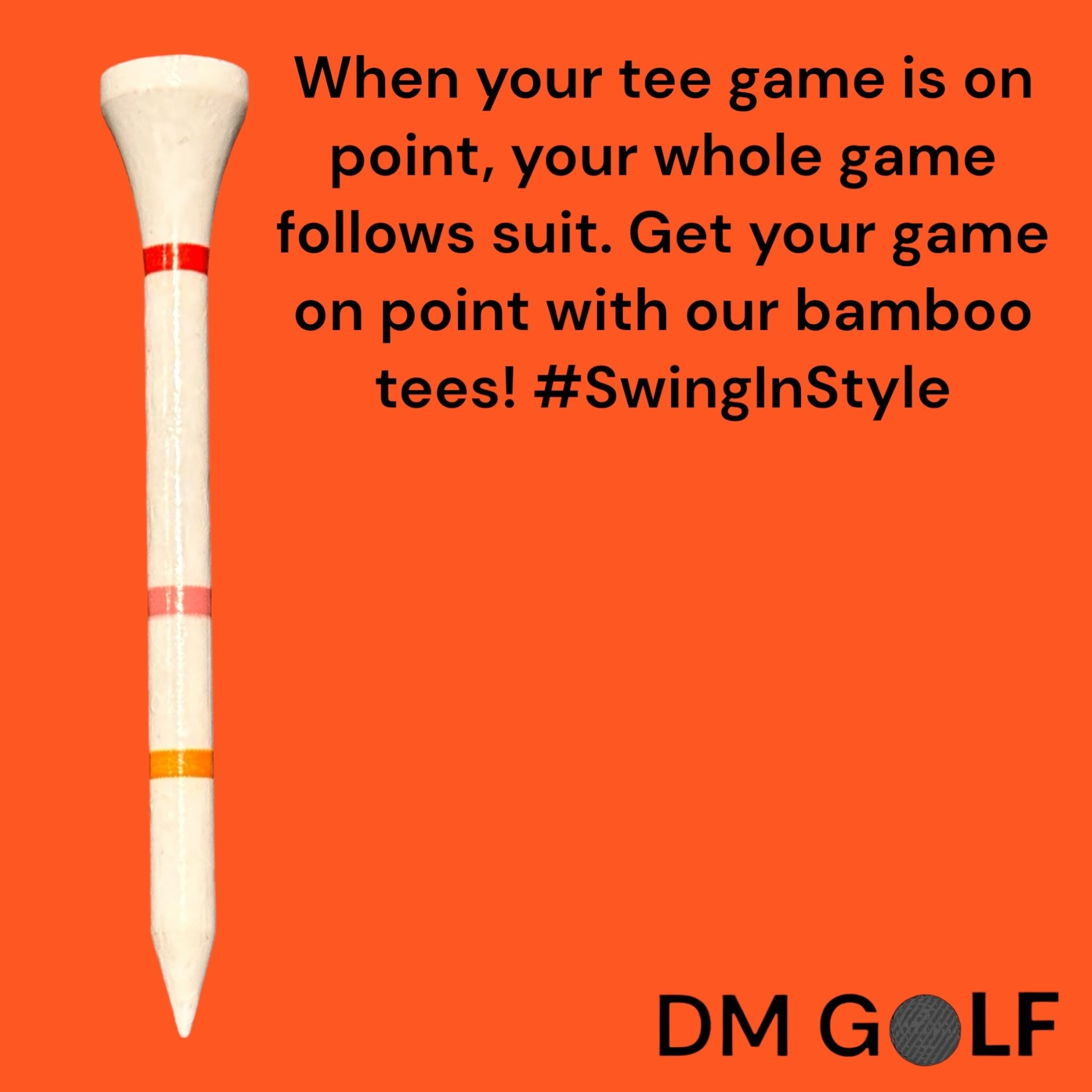 The O G-Not A Castle Tee Premium 70mm Bamboo Golf Tee With Orange, Pin ...